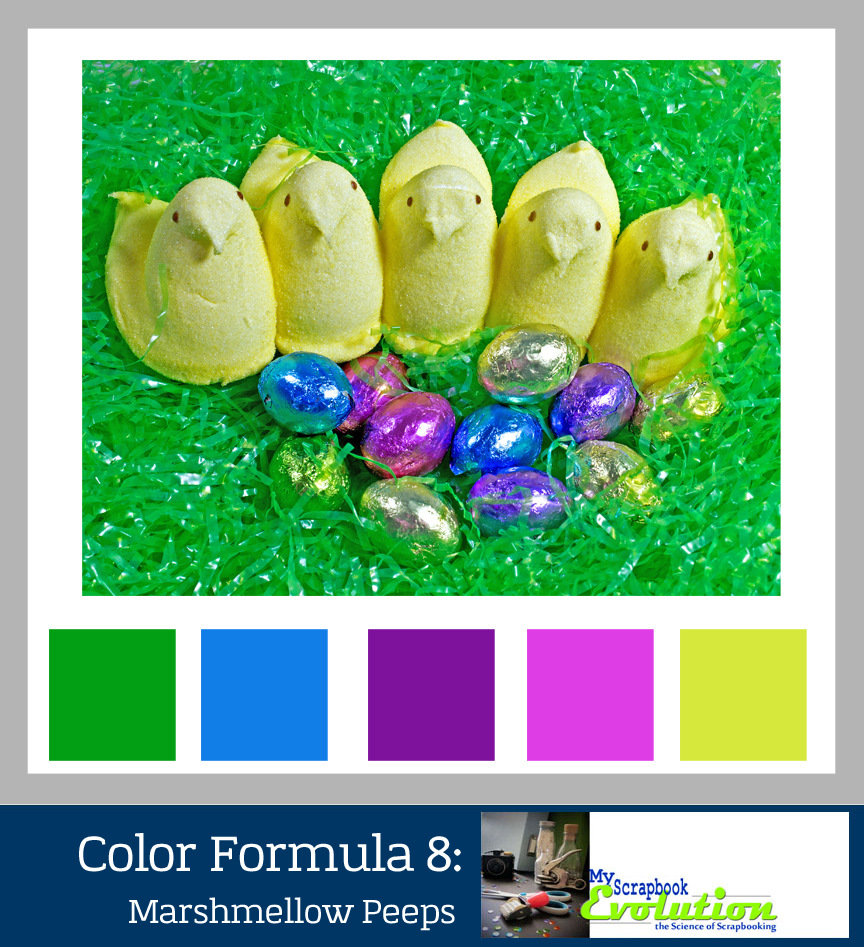 Color Formula 8: Marshmellow Peeps- crafty color palette - My Scrapbook ...